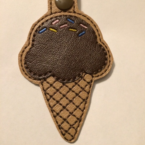 Other | Handmade Chocolate Ice Cream Cone Key Chain | Poshmark